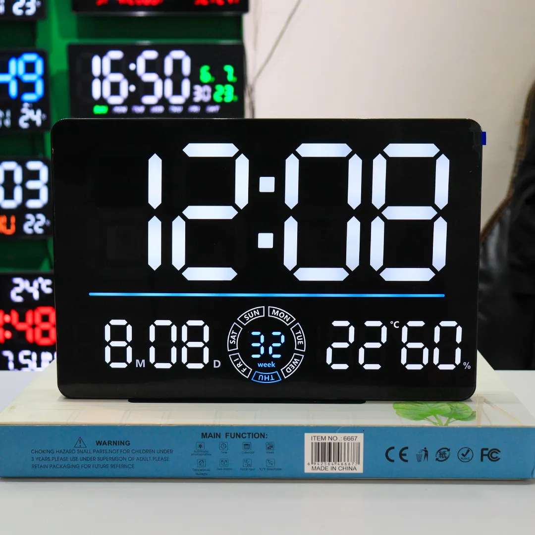 Maximum Visibility Remote Controlled LED Digital Clock – Wall Secrets Kenya
