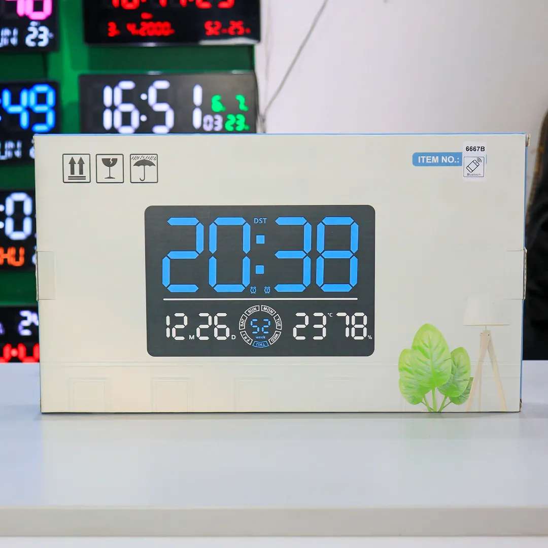 Maximum Visibility Remote Controlled LED Digital Clock – Wall Secrets Kenya